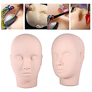 Makeup Mannequin Head, 1PC Upgraded Make Up Eyelash Eye Lashes Extensions Practice Mannequin Training Head Model Cosmetology Doll Face Head