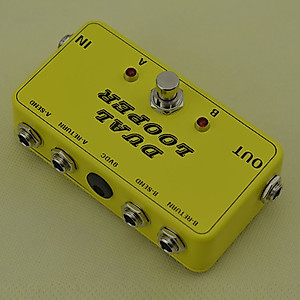 New True-Bypass Looper Effect Pedal Guitar Effect Pedal Looper Switcher true bypass guitar pedal Light Black dual Loop Yellow switch
