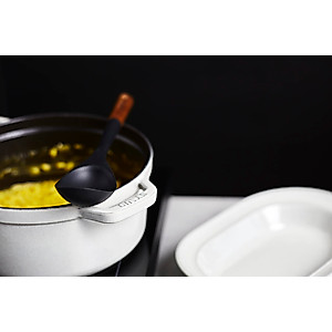 Staub Cast Iron 4-qt Round Cocotte - White Truffle, Made in France