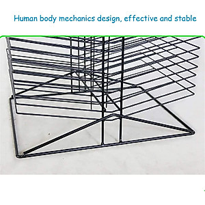 Drying & Print Racks, Back-to-Back 24-Shelf Drying Rack with 48 Wire Shelves for Mobile Classrooms Art Studios and Home Use