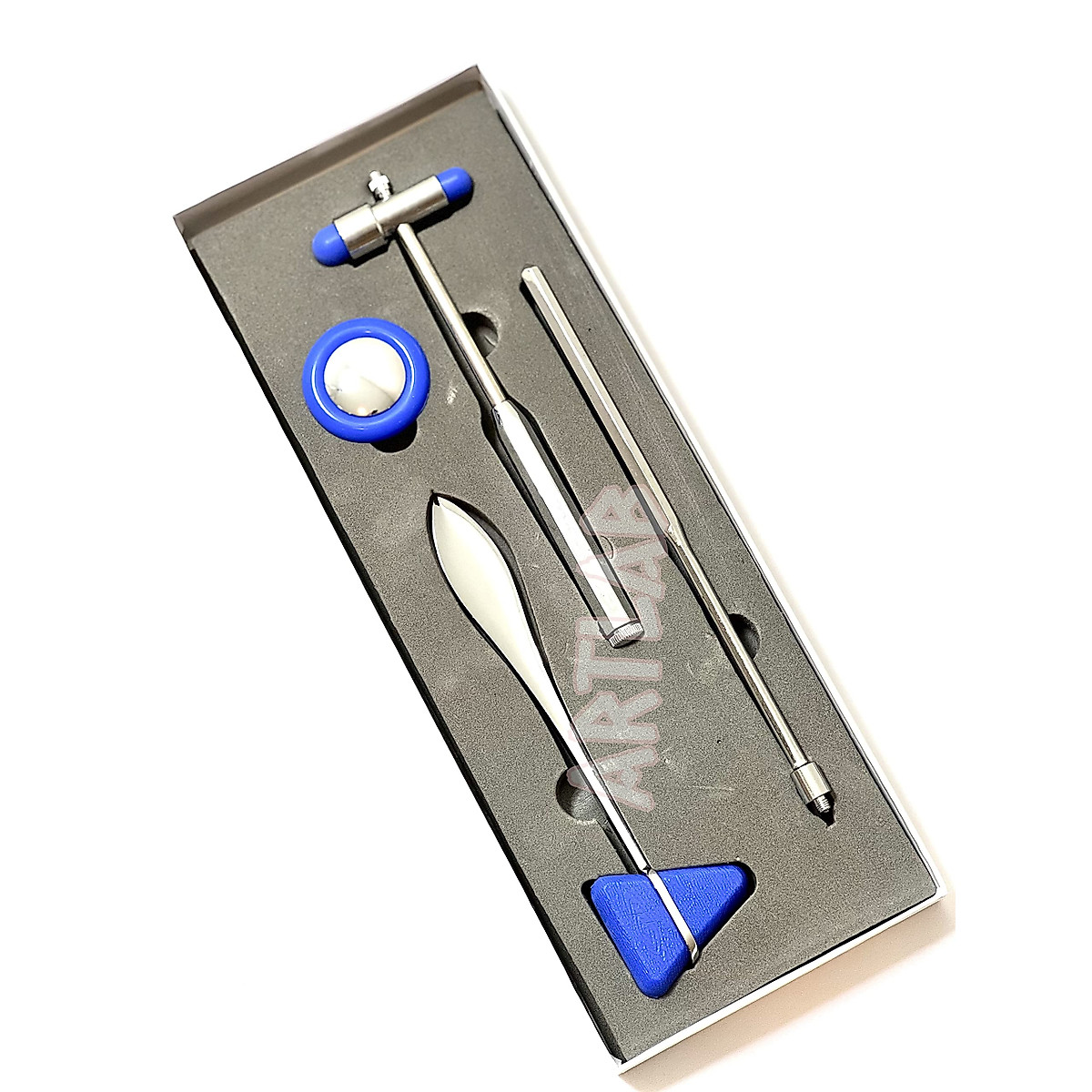 Artlab-Neurological Percussion Set-Reflex Hammer Medical Instrument Set, Includes Pinwheel, Babinski Hammer,Taylor Buck Hammer,Diagnostic Kit for Nurses,EMS,Medical Students (Set of 4 Blue)