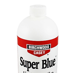 Birchwood Casey Super Blue Liquid Gun Blue with Double Strength Design for Rifles, Pistols, Revolvers, Shotguns, and Other Firearms, Blue