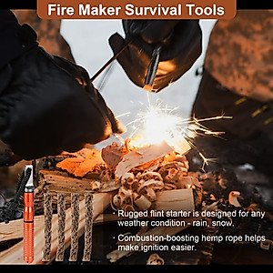 Bushcraft Hand Auger Wrench Bushcraft Gear and Equipment Settlers Wrench Survival Tools Scotch Eye Wood Auger Drill Peg and Manual Hole Maker Multitool for Outdoor Backpacking Camping Bushcrafting
