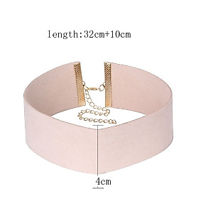 Tpocean 14 PCS Mothers Day Necklace Adjustable Lace Velvet Choker Pink Necklace Set with Charms Pendant Flower Blet Leather Choker Set for Women Girls