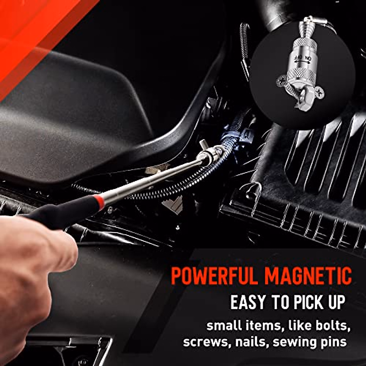 Gifts for Men, Magnetic Pickup Tool for Men, Christmas Stocking Stuffers for Men, Cool Gadgets for Men, Dad, Husbands, Unique Gifts for Dad, Gifts for Men Who Have Everything