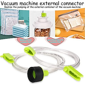 2 piece set Accessory Hose Compatible with FoodSaver ，Compatible FM2000，FA2000， and FM2100 GM FAX12 000 ，Suitable for all sealing zipper bags, wine plugs, seals jar, vacuum sealing agents