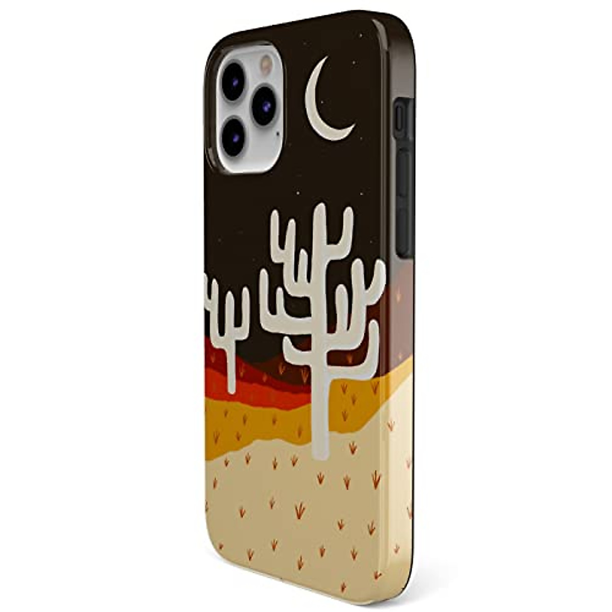 Casely Case Compatible with iPhone 14 Pro Max | Compatible with MagSafe | Desert Nights | Cactus & Moon Western Colorblock Case