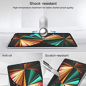 ProCase for iPad Pro 12.9 Inch 6th 5th 4th 3rd Gen 2022 2021 2020 2018 Screen Protector, Matte Tempered Glass Anti-fingerprint Film Guard for iPad Pro 12.9 6 5 4 3