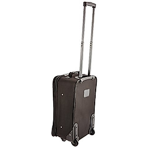 Rockland Fashion Softside Upright Luggage Set, Black/Gray, 2-Piece (14/19)