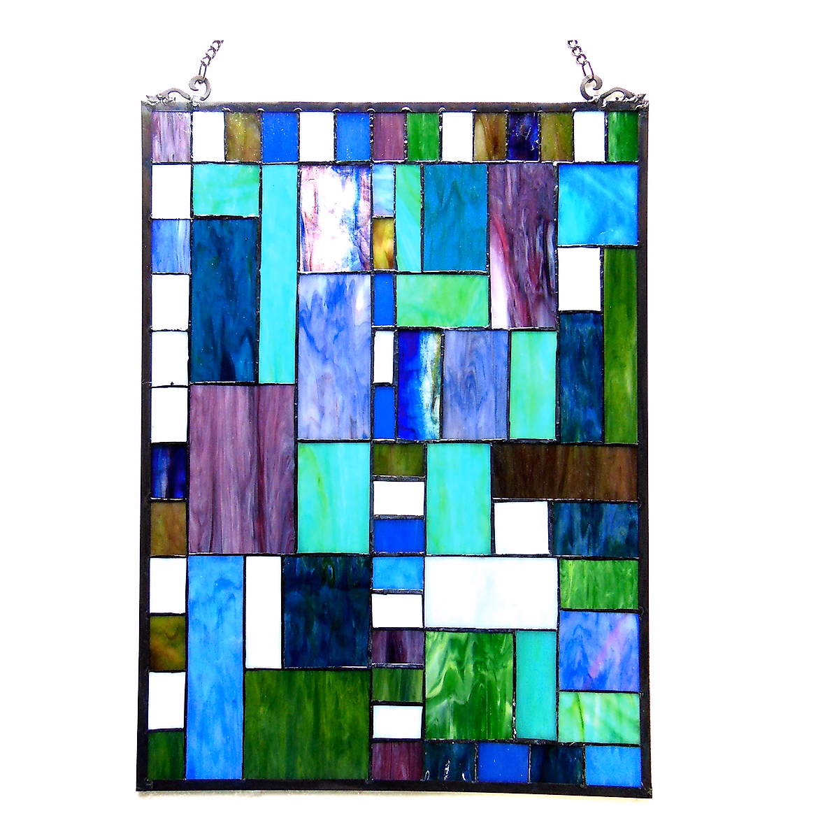 Chloe Lighting CH1P799BM24-GPN 18 x 24 Picasso Tiffany-Glass Rectangle Window Panel, One Size