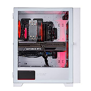 Skytech Gaming Shiva Gaming PC Desktop – AMD Ryzen 5 7600X 4.7 GHz, NVIDIA RTX 4060, 1TB NVME SSD, 32GB DDR5 RAM RGB, 600W Gold PSU, 11AC Wi-Fi, Windows 11 Home 64-bit,White