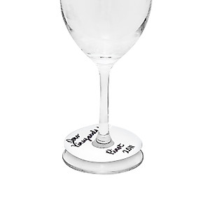 Oenophilia Stemtags, Blank, Set of 100, Wine Glass Drink Markers, Wine Tags for Parties and Events
