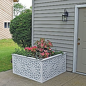 Barrette Outdoor Living 73030569 Fretwork Decorative Screen Panel, White