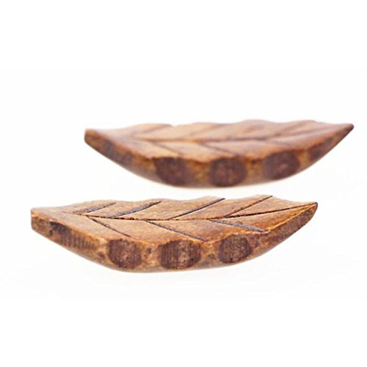 Islandoffer Handcrafted Wooden Chopstick Rest Spoon Fork Knife Holder leaf Designed, Set of 6