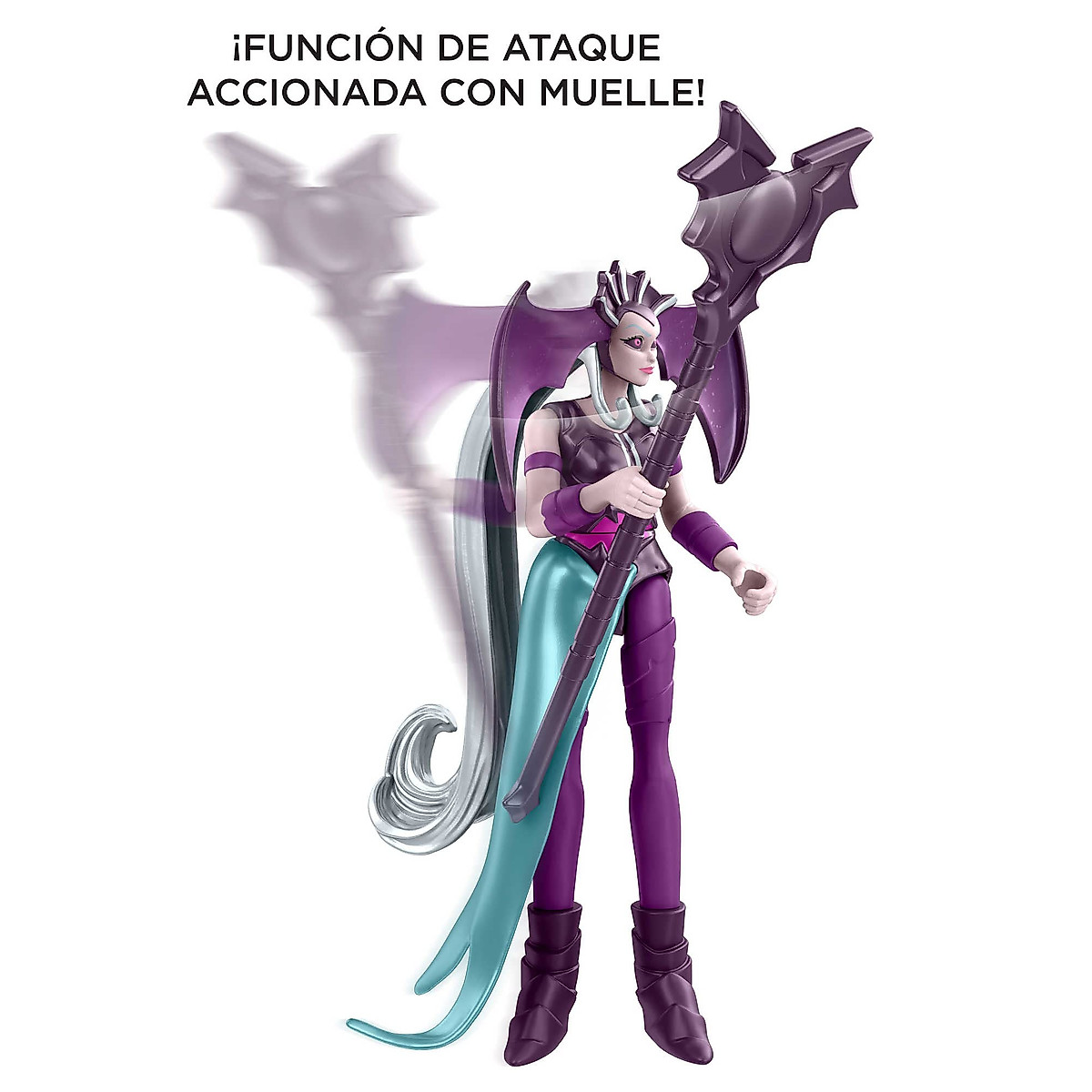 Masters of the Universe He-Man and The Toy, Evil-Lyn Action Figure, Power Attack Move and Accessory, Motu Villain Character​​​​