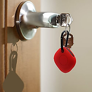 SKZIRI 3in1 for Galaxy SmartTag and Smarttag+ Plus Tracker Locator Case Cover Set Skin with Keychain Anti-Scratch Lightweight Soft Protective Sleeve Skin Cover