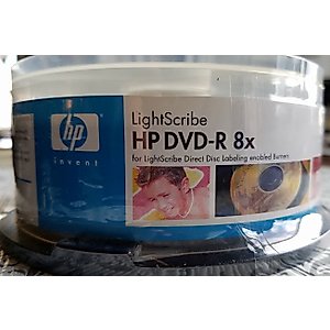 HP Lightscribe DVD+R 8x Blank Discs