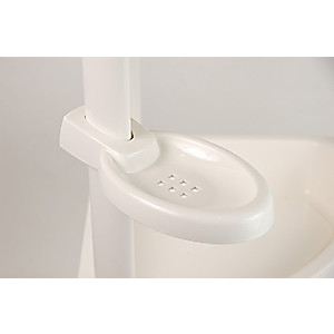 Tenby Living Corner Shower Caddy - 3 Shelf Shower Organizer Caddie with Movab.