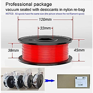 Maths PLA+ 3D Printer Filament 1.75mm (±0.02 mm), 0.25Kg/Spool, Total 1Kg/2.2lb, Independent Vacuum Package. 4 Colors Pack for 3D Printer & 3D Pen-Golden(Dark), Silver, Black, White