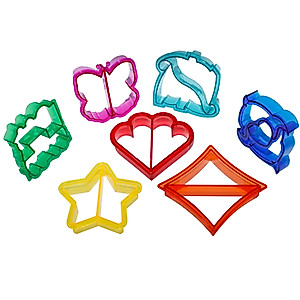 Colorful Sandwich Cutter Shapes, Multi Colors and Cute Design Sandwich Cutters That Your Kids Will Love, By Exultimate (Set of 7)