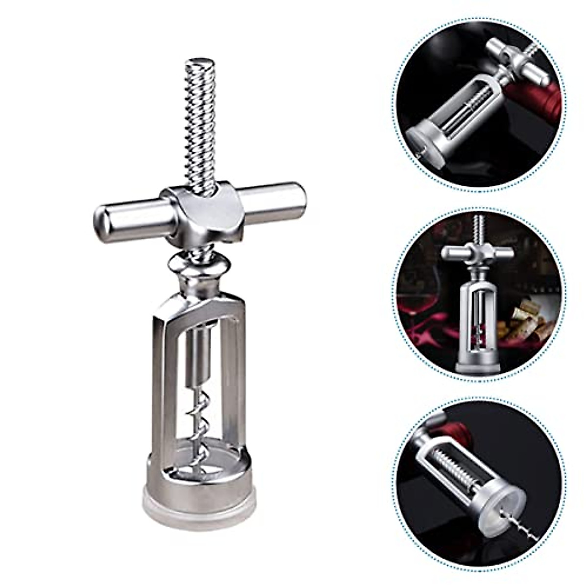 BESTonZON Opener Restaurant Wing Cork Opening Corkscrews Multifunctional Screw Beer Remover Serving Winged Gadget Waiters Alloy and Party Duty Bottle for Bar Cap Heavy Corkscrew: