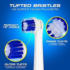 Toothbrush Heads Compatible with Oral-B Electric Toothbrush – Precision Replacement Toothbrush Heads Refills (8)