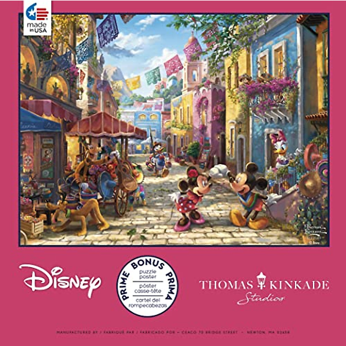 Ceaco - Thomas Kinkade - Disney Dreams Collection - Mickey and Minnie in Mexico - 750 Piece Jigsaw Puzzle