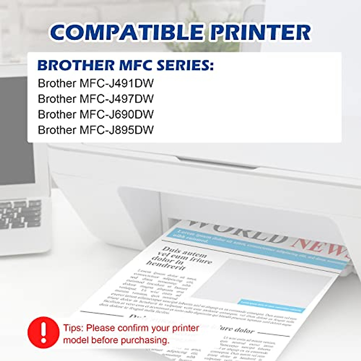 DOUBLE D LC3013 Black Ink Cartridge Compatible Replacement for Brother LC3013 LC3011 Black High Yield for Brother MFC-J491DW MFC-J895DW MFC-J690DW MFC-J497DW Printer (4 Black)