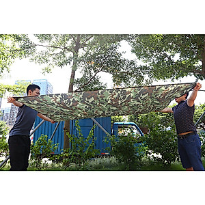 Waterproof Camping Ultralight Tent Tarp Multifunctional Camouflage Footprint Ground Sheet Mat for Ourdoor Picnic Blanket(2 X 1.5M)