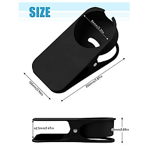 Kalolary Drinking Cup Holder Clip- Chair and Table Bottle Cup Stand The DIY Glass Clamp Storage Saucer Clip Water Coffee Mug Holder Saucer Clip Design for Home & Office, Black