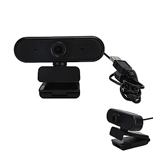 YYOYY 1080P Webcam with Builtin Microphon, HD USB Computer Camera for Home and Office, Manual Focus Webcam Plug and Play for Online Conference Video Calling and Live Streaming