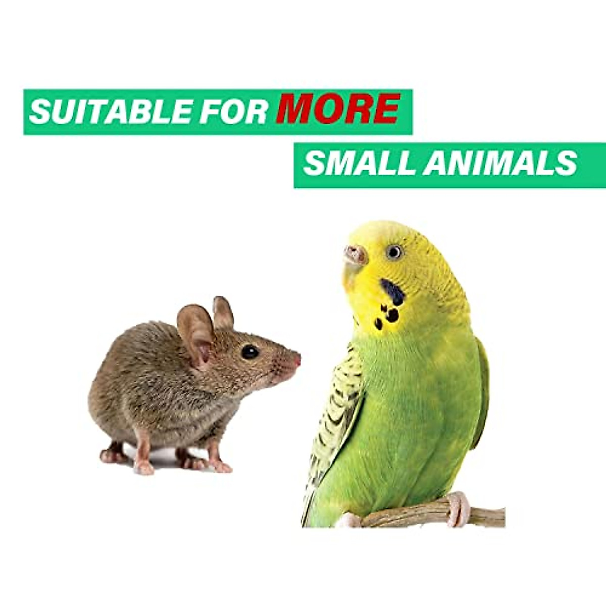 Bird Ladder, Hosrnovo Wooden Green Parakeets Toys, 12.6Inch Bird Perches, Pet Cage Accessories for Cockatiels Budgie Conure Lovebirds Canary Hamster