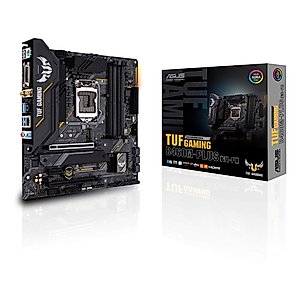 ASUS TUF Gaming B460M-Plus WiFi 6 LGA1200 (Intel® 10th Gen) Micro ATX Gaming Motherboard (Intel® 1Gb LAN, USB 3.2 gen 1 Front Panel Connector, addressable Gen 2 RGB Header, Aura Sync)