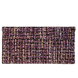 JNB Weaved Fabric Flat Clutch, Lavender