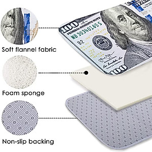 Hundred Dollar Bills Long Runner Rug for Hallway 100 Bill USA Throw Rug Money Area Rug Non-Slip Large Floor Carpet Mat for Bedroom Washable Kitchen Rugs Doormat Entrance Door Mats Living Room 2x6