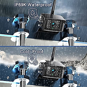 ZEROXCLUB 1080P Wireless Backup Camera System for RV Trailer Truck Camper,10 Inch DVR Monitor w/Recording IR Night Vision Digital Wireless Rear View Camera Adapter for Furrion Pre-Wired RVs,BW101SL