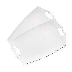 3 Tier Serving Stand Serving Platter with Handle Chip and Dip Serving Set Pocerlain Oval Bowl Set with Stand White Serving Bowl for Entertaining Tiered Tray Decor for Countertop