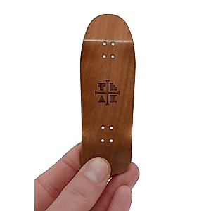 Teak Tuning Wooden Fingerboard Carlsbad Cruiser Deck, Prunus Serotina - 34mm x 100mm - Handmade, Pro Shape & Size - Five Plies Wood Veneer - Includes Prolific Foam Tape