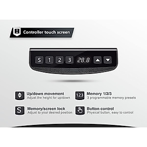 FEZIBO Height Adjustable Electric Standing Desk with Pencil Holder, 48 x 24 Inches Stand Up Desk, Sit Stand Desk with Black and Espresso Top and Black Frame