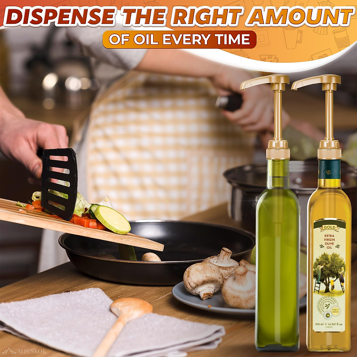 4Pcs Coffee Syrup Pump Dispenser Compatible with Torani Syrup Pump - Creamer Pump for Coffee Syrup Bottle (25.4 oz-750ml) - Davinci Syrup Pump Bottle Pump Dispenser Coffee Syrup Pumps ALPENKOK