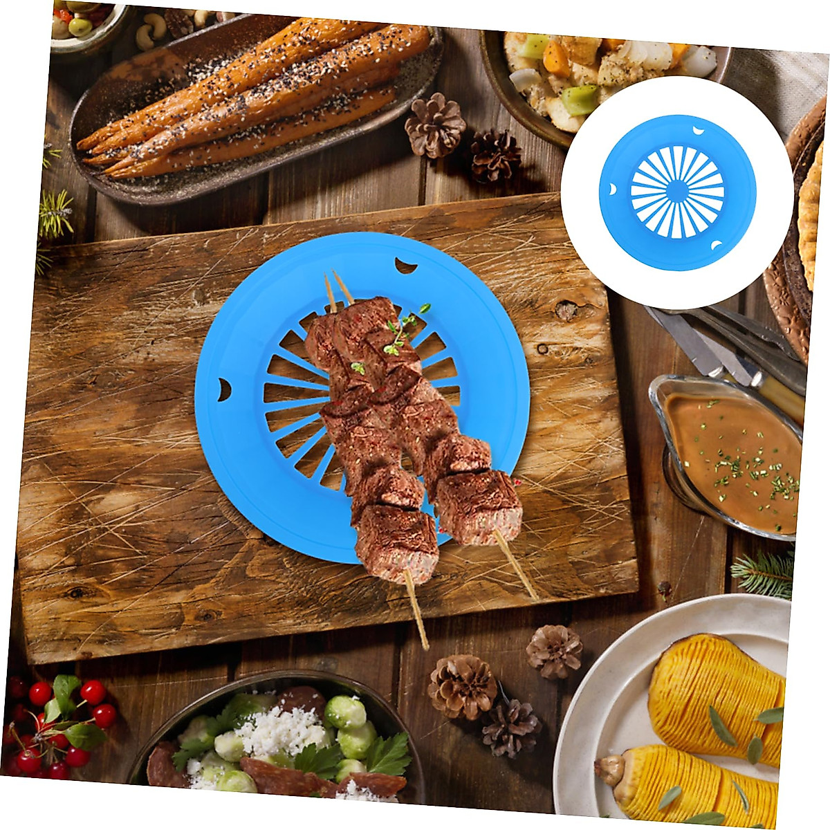 SOLUSTRE 20 Pcs Grill Plate Reusable Barbecue Trays Paper Plate Holders Small Paper Plates Plate Holders for Dinner Plates Food Plastic Dishes Disposable Picnic Supplies Dish Rack re-usable