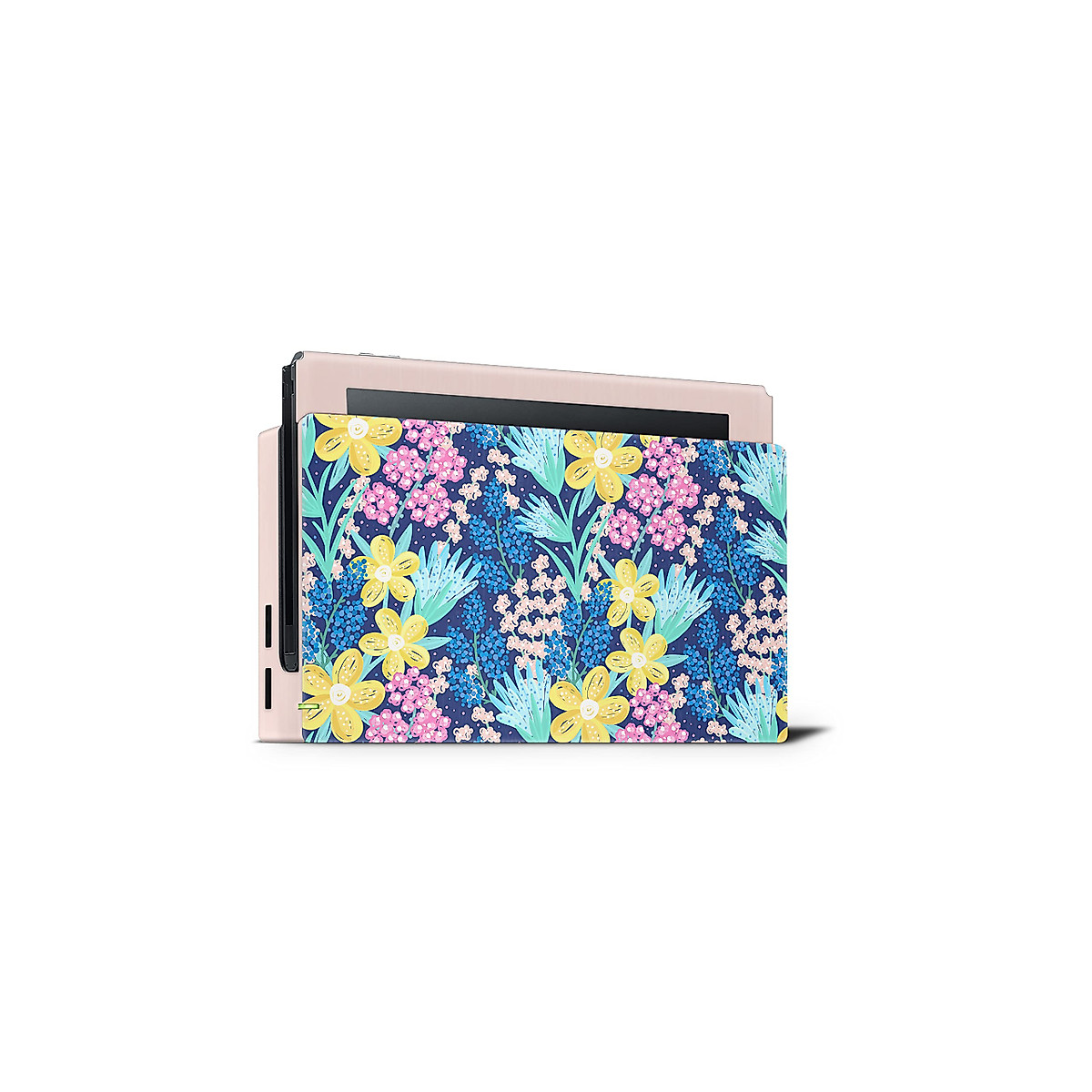 TACKY DESIGN Japanese Cherry Blossom Skin Compatible with Nintendo Switch Skin, Beige Color Skin Compatible with Nintendo Switch Skin, Vinyl 3m Sticker, Full wrap Cover (Vibrant Garden Beige)