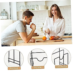 TIDTALEO Chopping Board Rack Kitchen Organizer for Pan Pot Lid Stand Baking Organizer Storage Pot Holders for Kitchen Cutting Board Storage Pan Lid Holder Carbon Steel Storage Box Pot Cover