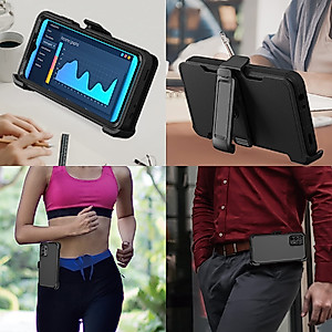 NIUBITY Rugged Phone Case for Samsung Galaxy A23 5G|4G, with Belt Clip Holster & Kickstand Heavy Duty Shockproof Protective Full Body Case Cover for Samsung Galaxy A23 5G 6.6 inch Phone (Black)