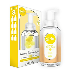 Gelo® Foaming Hand Soap Value Pack | 80oz Refill + Reusable Bottle (Lemon, Basil & Geranium)