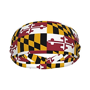 Jogging Headband Maryland Flags Men Women Breathable Sweatbands