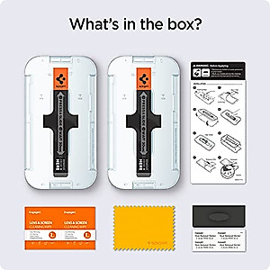 Spigen Tempered Glass Screen Protector designed for iPhone 14 / iPhone 13 Pro/iPhone 13 [2 Pack]