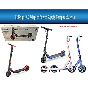 UpBright 25.2V AC/DC Adapter Compatible with Segway Ninebot eKickScooter Zing E8 E10 E12 Kids Electric Kick Scooter 21.6V Li-ion Battery ZingE8 ZingE10 ZINGE12 NB-25D2-00D8-US Power Supply Charger