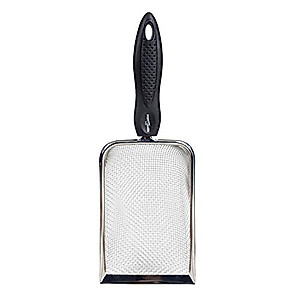 REPTI ZOO Reptile Sand Stainless Steel Fine Mesh Reptile Substrate Metal Sand Shovel Terrarium Substrate Durable Litter Cleaner Corner Scoop