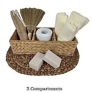 Three Compartment Basket made from Water Hyacinth - Made in Vietnam